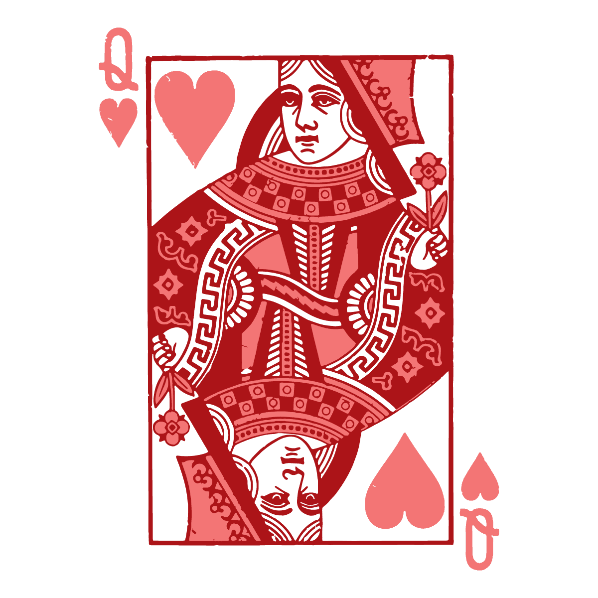 Queen Of Hearts Playing Card SVG | Inspire Uplift