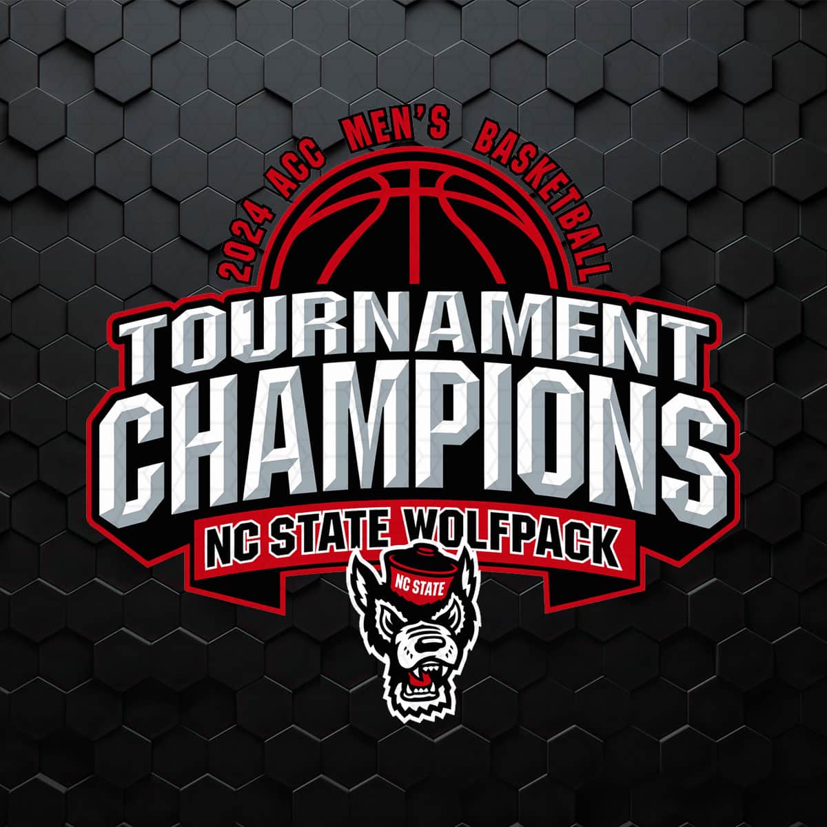NC State Wolfpack ACC Basketball 2024 Champions SVG - Inspire Uplift