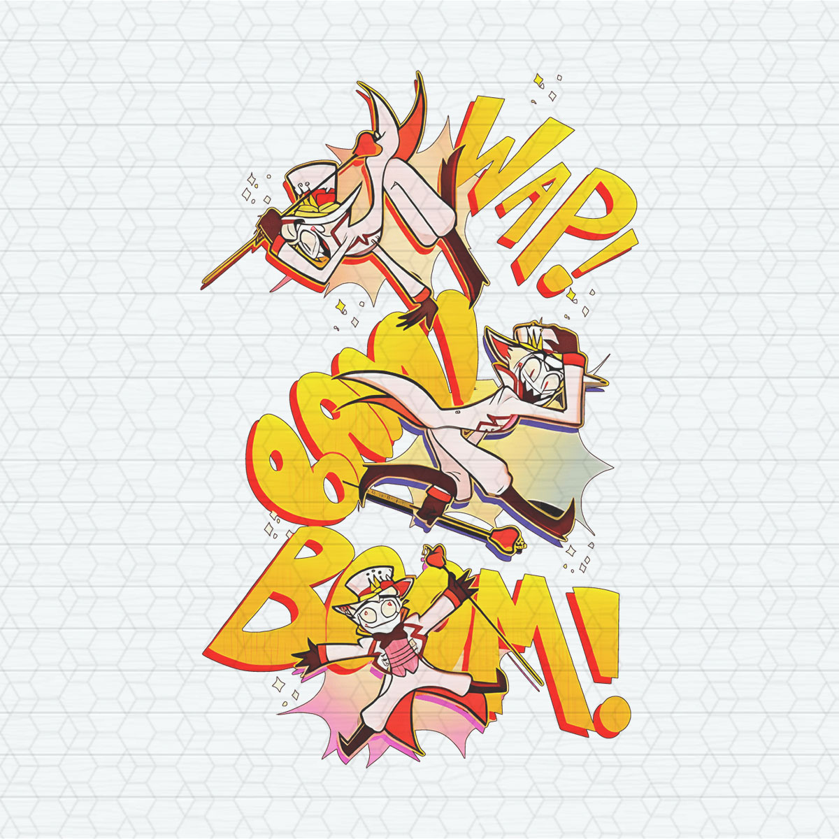Wap Bam Boom Lucifer Magic Hazbin Hotel PNG | Inspire Uplift