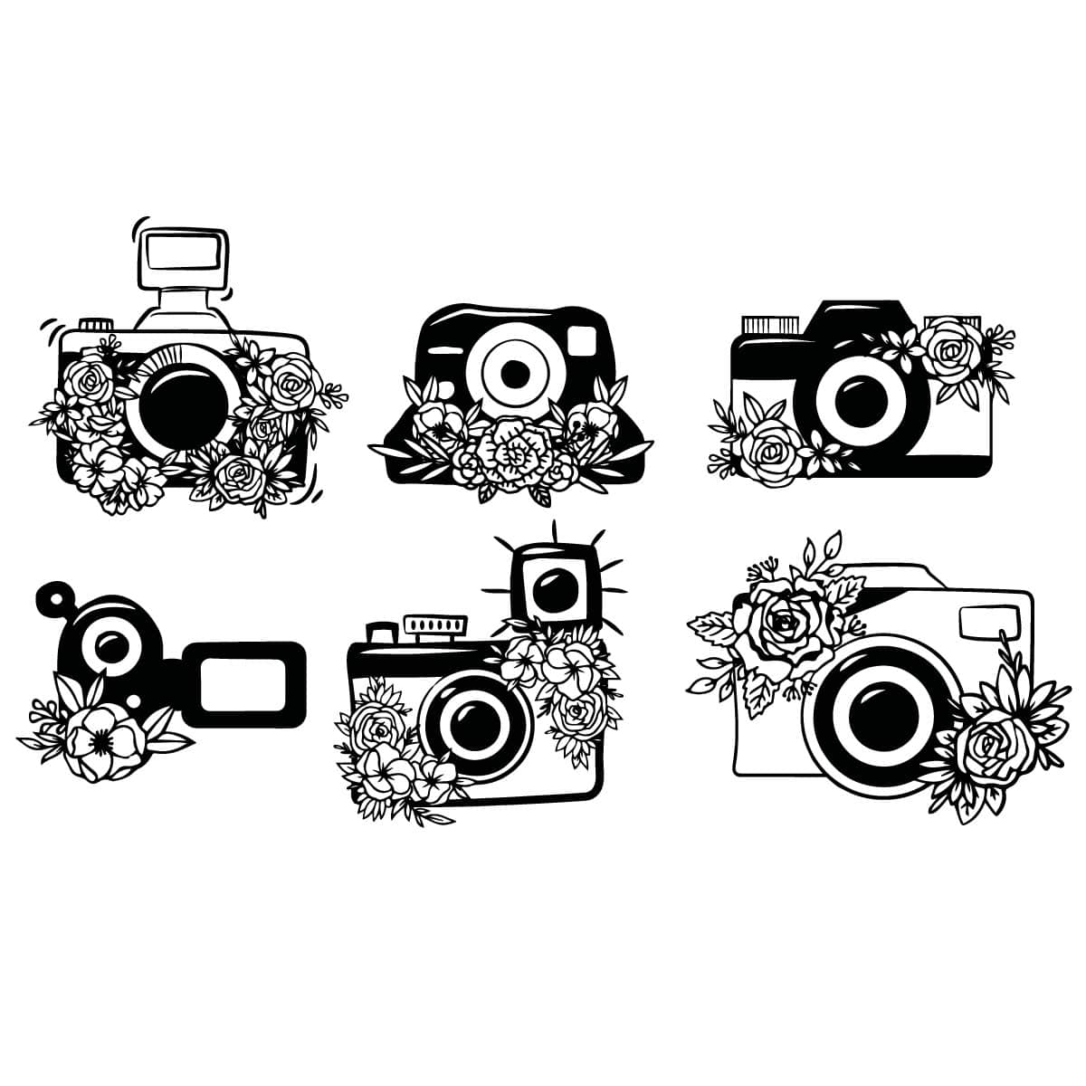 Camera Flower SVG Camera SVG Shooting SVG Flower Camera SVG | Inspire ...