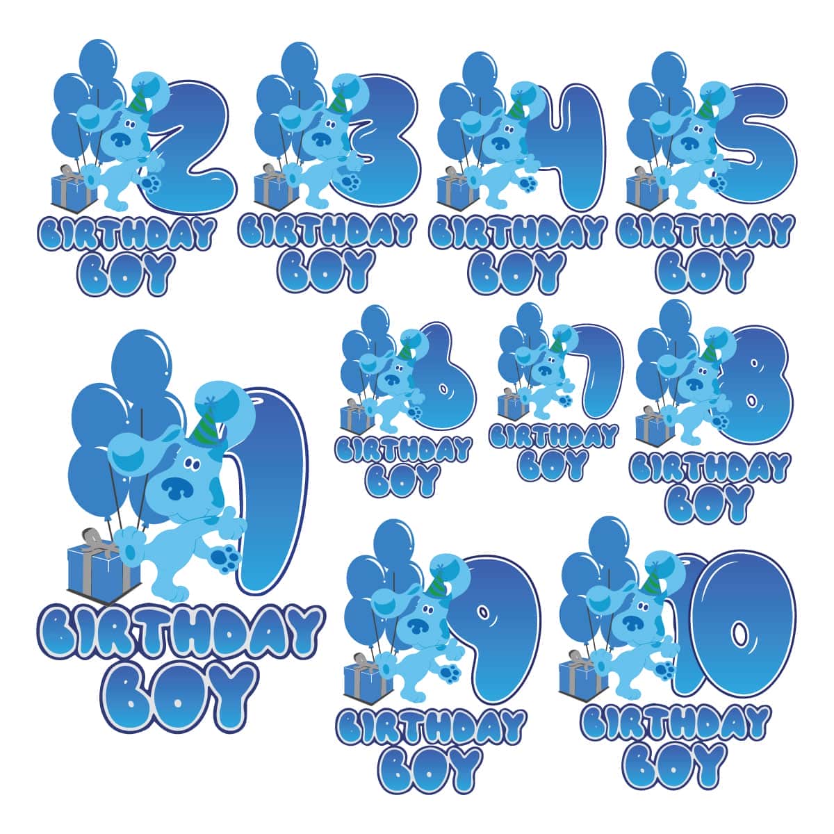 Blues Clues Birthday SVG Blue Dog Family SVG Blue Dog Bundle | Inspire ...