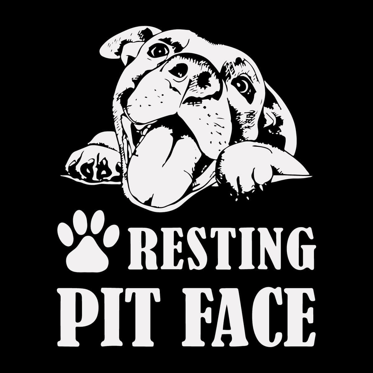 Resting Pit Face SVG Silhouette Animal SVG Pitbull Love SVG | Inspire ...