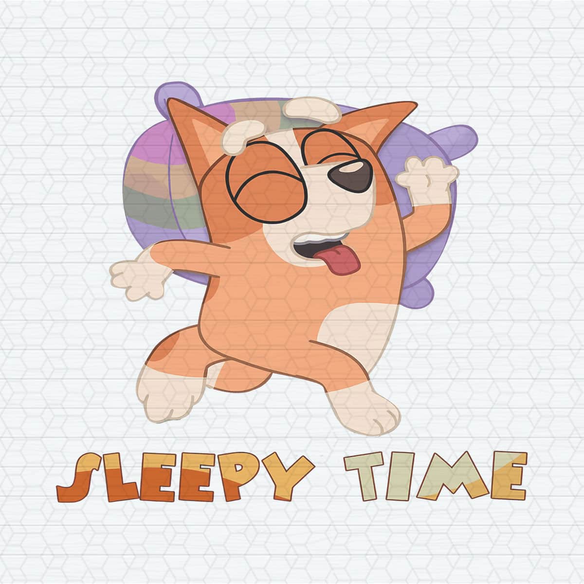 Funny Sleepy Time Bingo Bluey Character PNG | Inspire Uplift