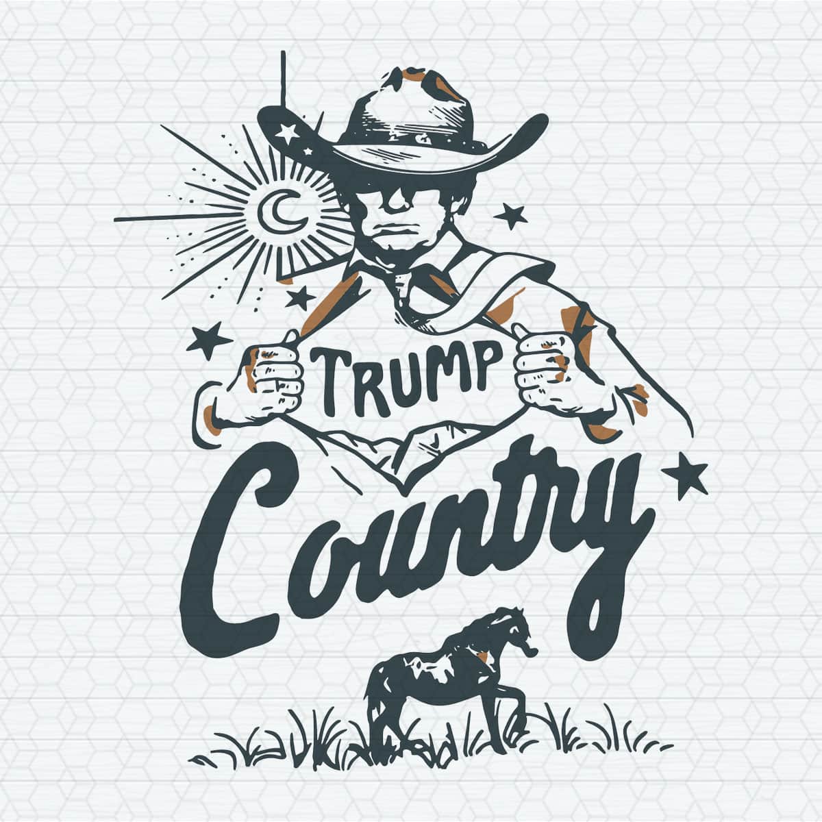 Funny Trump Country Cowboy SVG | Inspire Uplift