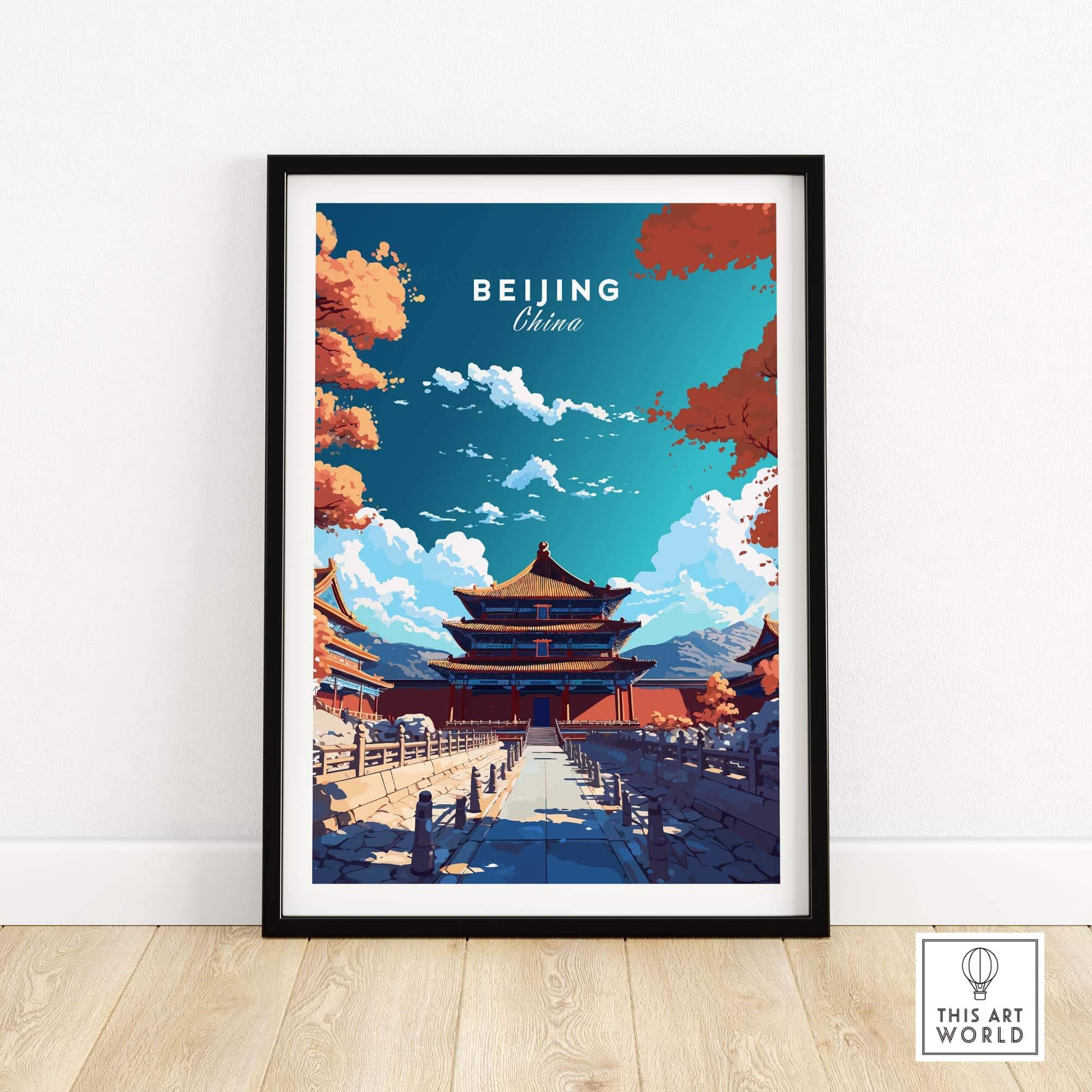 Beijing Poster | Birthday present | Wedding anniversary gift | Inspire ...