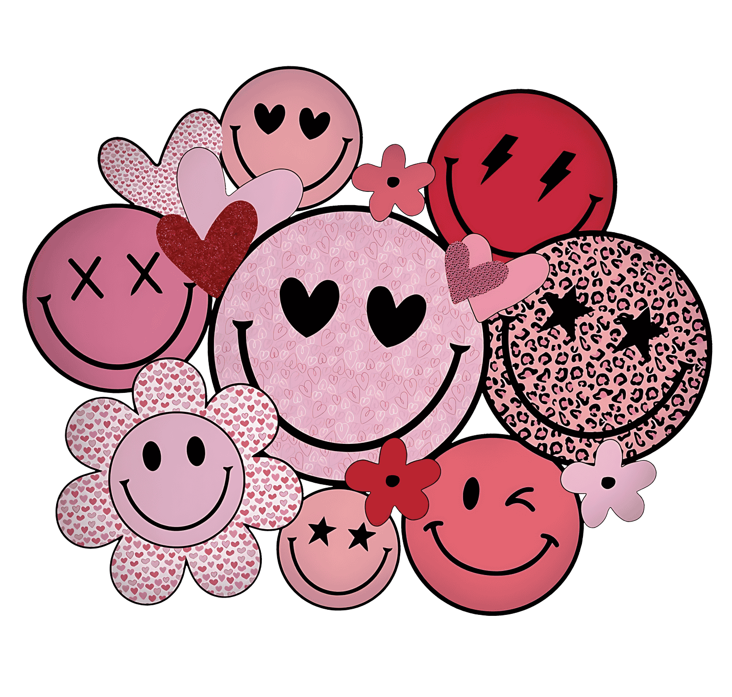 Funny Smiley Face Valentine Heart PNG | Inspire Uplift