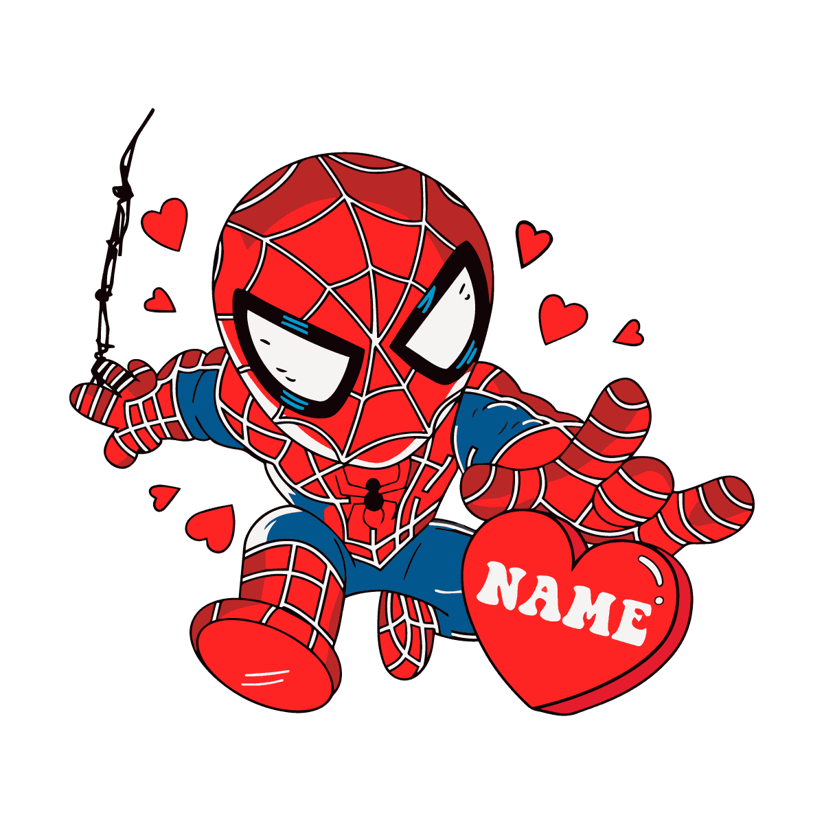 Personalized Spiderman Love Valentine SVG | Inspire Uplift