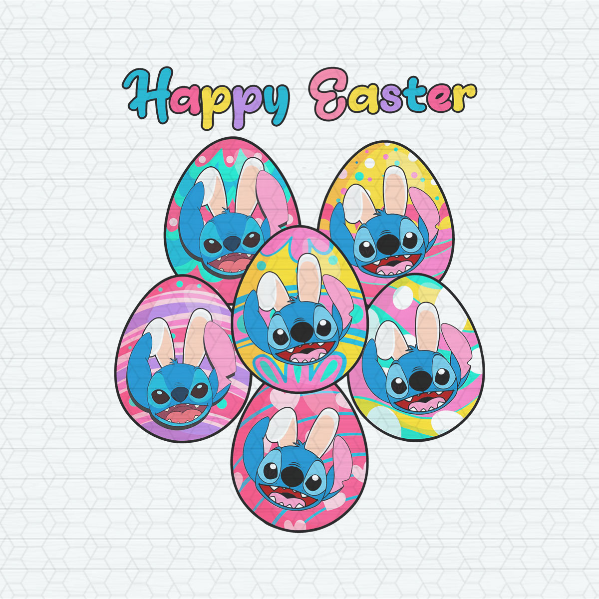 Disney Stitch Happy Easter Eggs PNG - Inspire Uplift