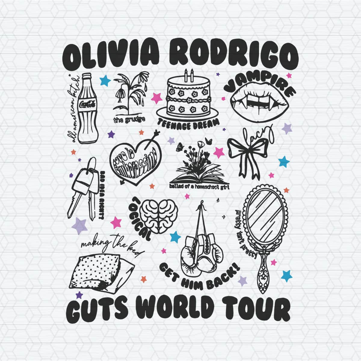 Olivia Rodrigo Guts World Tour Music Concert SVG - Inspire Uplift