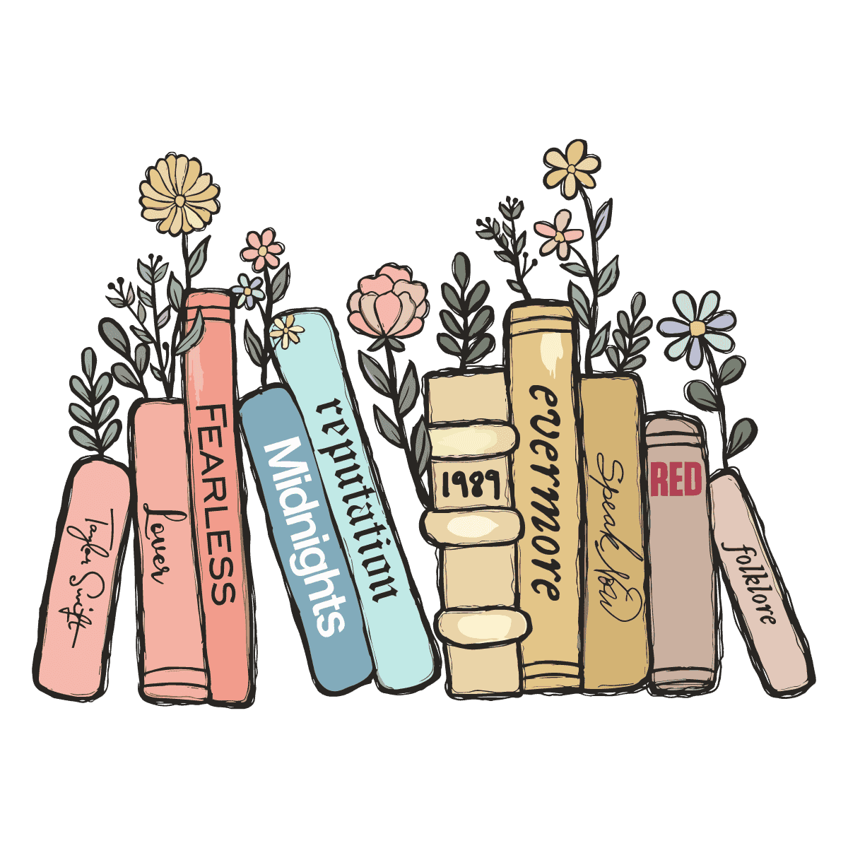 Taylor Albums As Books Swiftie Era Png, Love Books Love Tayl | Inspire ...