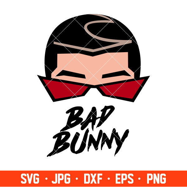 Bad Bunny Face Hearts Svg, Bad Bunny Svg, Valentines Day Svg | Inspire ...