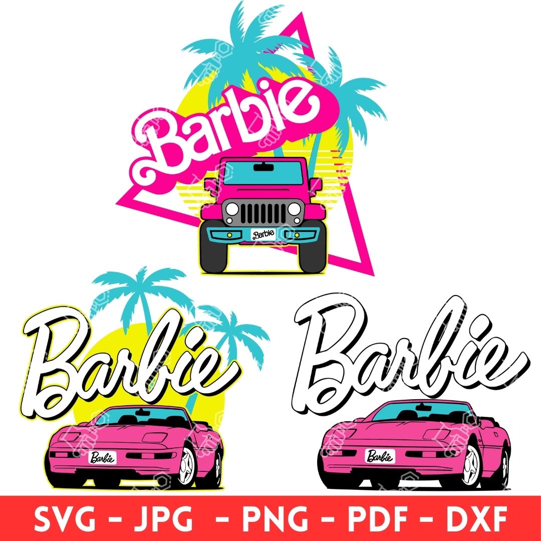 barbie Girl Pink Car SVG Birthday Party Svg, Girly Pink Svg, | Inspire ...