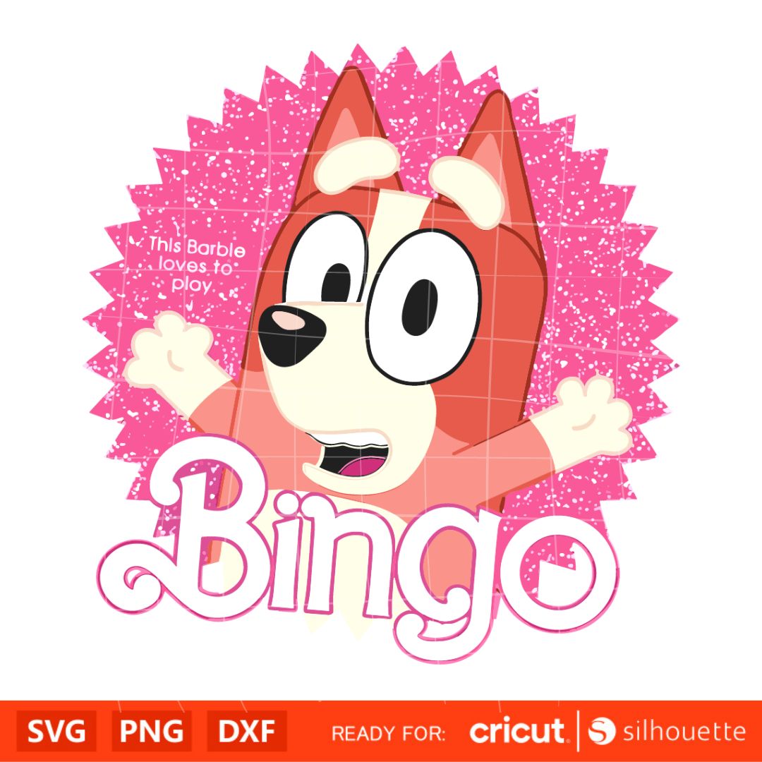 bluey Bingo Barbie, Bluey Familly Svg, Bluey Cartoon Svg | Inspire Uplift