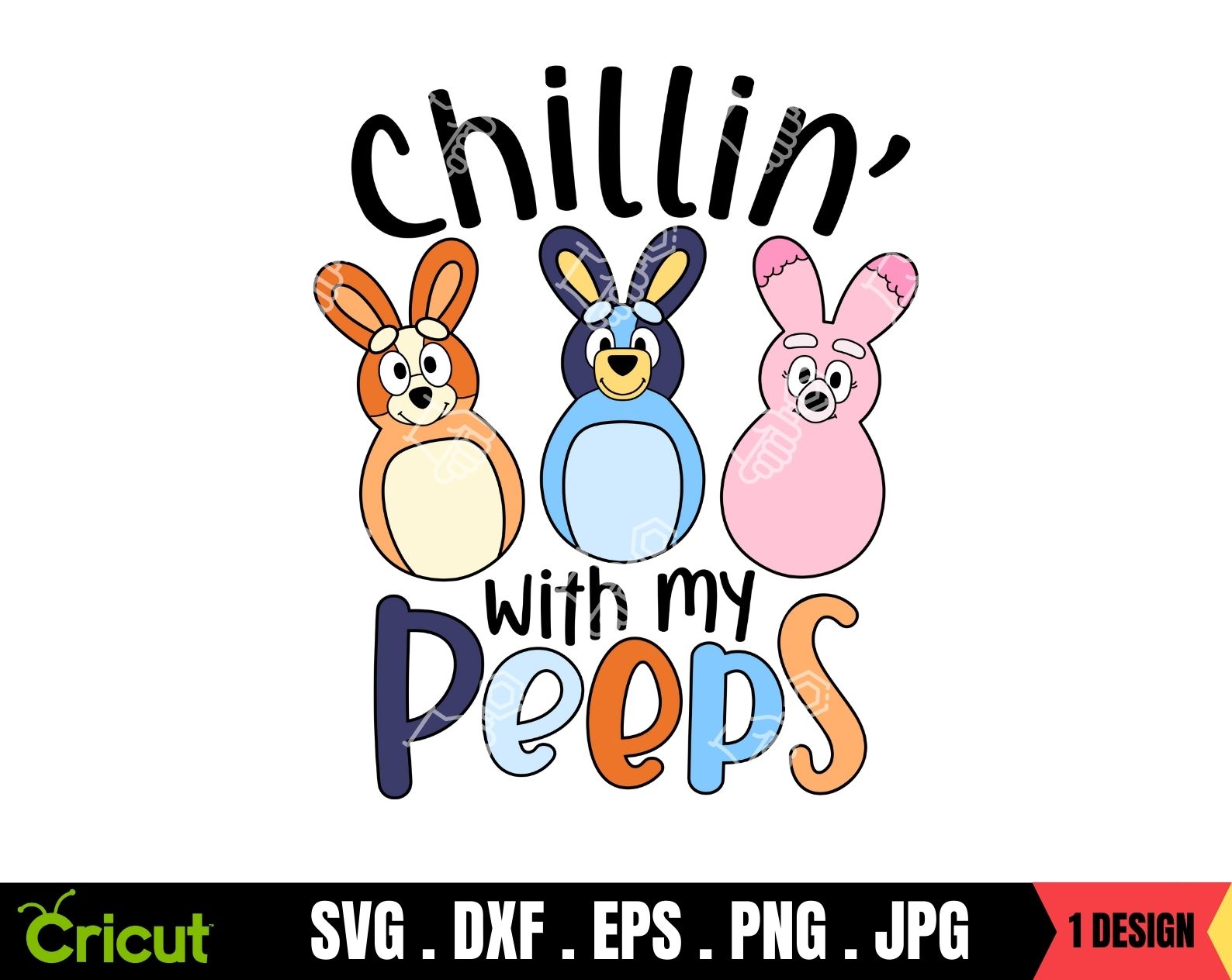Chillin With My Peeps Bluey Svg, Birthday Invitation Svg, Ha | Inspire ...