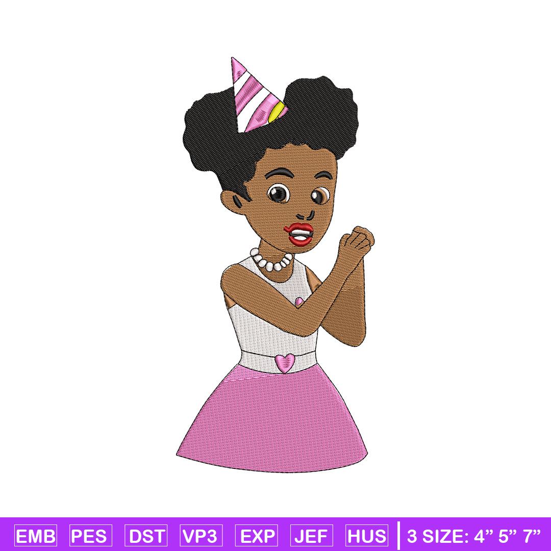 Black girl embroidery design, Gracies Coner embroidery,Embro - Inspire ...