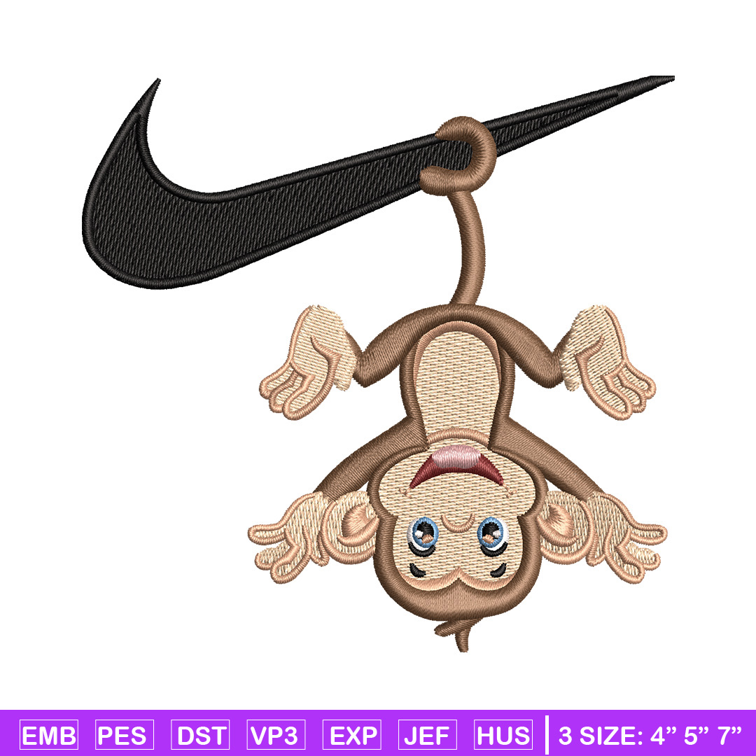 Nike x monkey embroidery design, Monkey embroidery, Nike des | Inspire ...