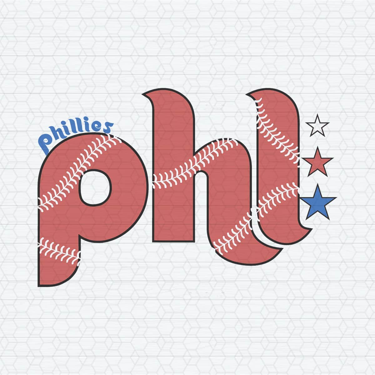 Baseball Phil Phillies Stars MLB Svg Digital Download | Inspire Uplift