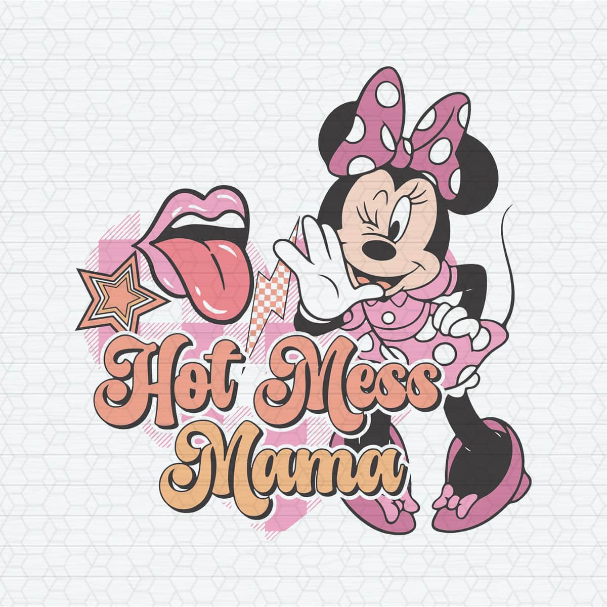 Retro Hot Mess Mama Minnie Mouse SVG | Inspire Uplift