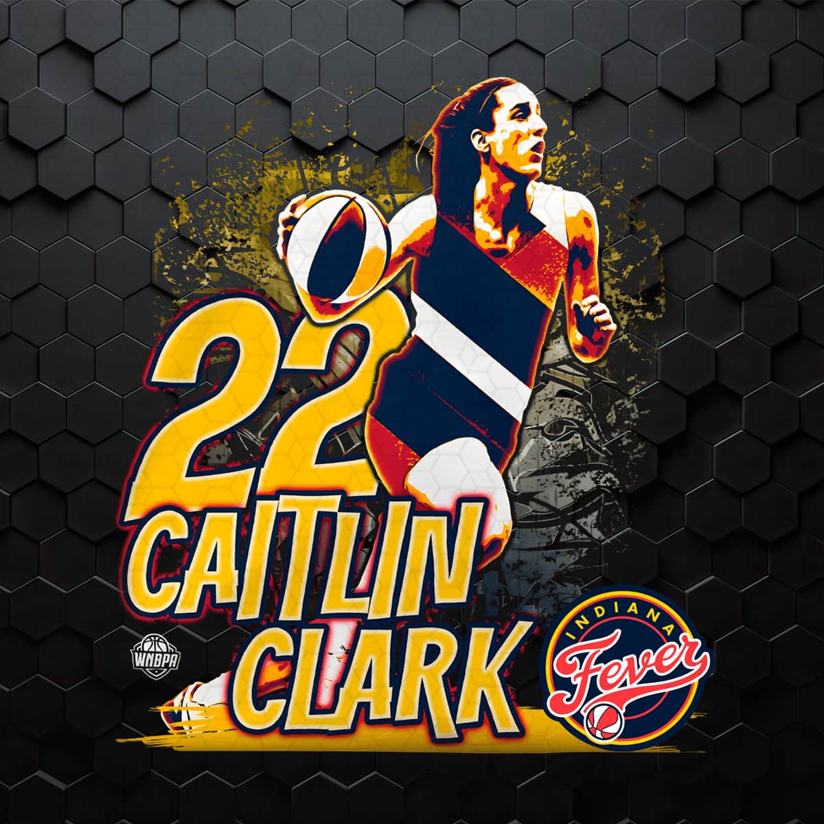 Retro 22 Caitlin Clark Indiana Fever PNG | Inspire Uplift