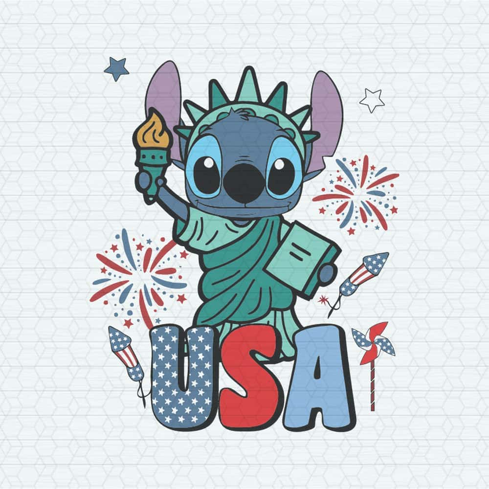 Funny Stitch USA Statue Of Liberty SVG | Inspire Uplift