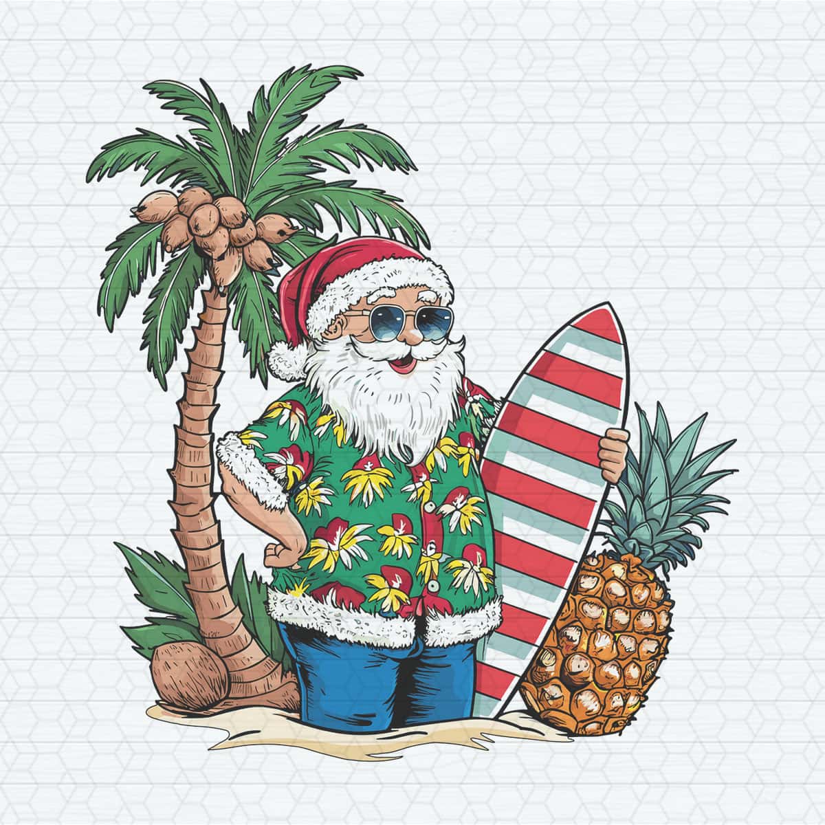 Christmas In July Santa In Summer PNG | Inspire Uplift