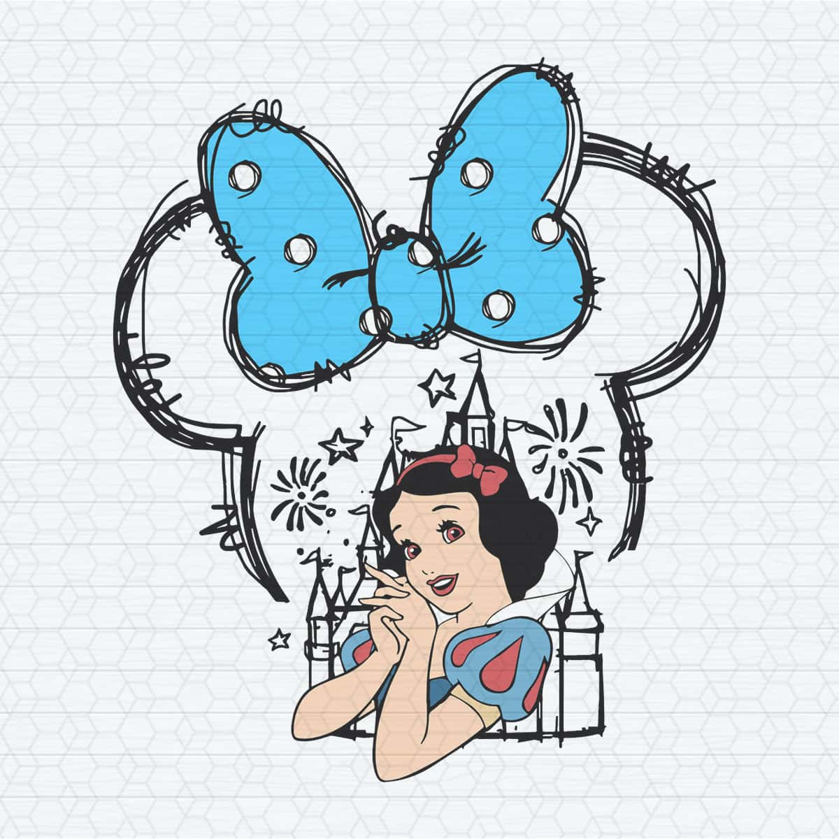 Groovy Snow White Minnie Bow Ears PNG | Inspire Uplift