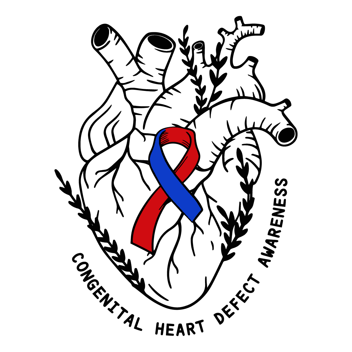 Congenital Heart Defect Awareness SVG | Inspire Uplift
