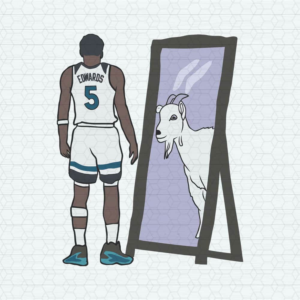 Retro Anthony Edwards Mirror Goat SVG - Inspire Uplift
