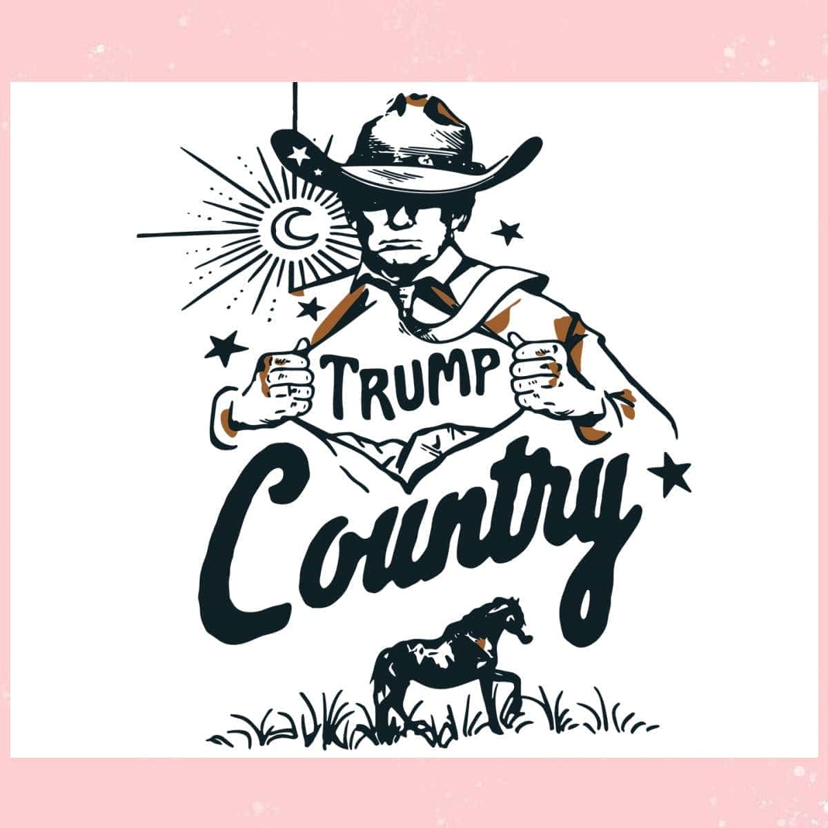 Funny Trump Country Cowboy Trending SVG Trump Is My Presiden | Inspire ...