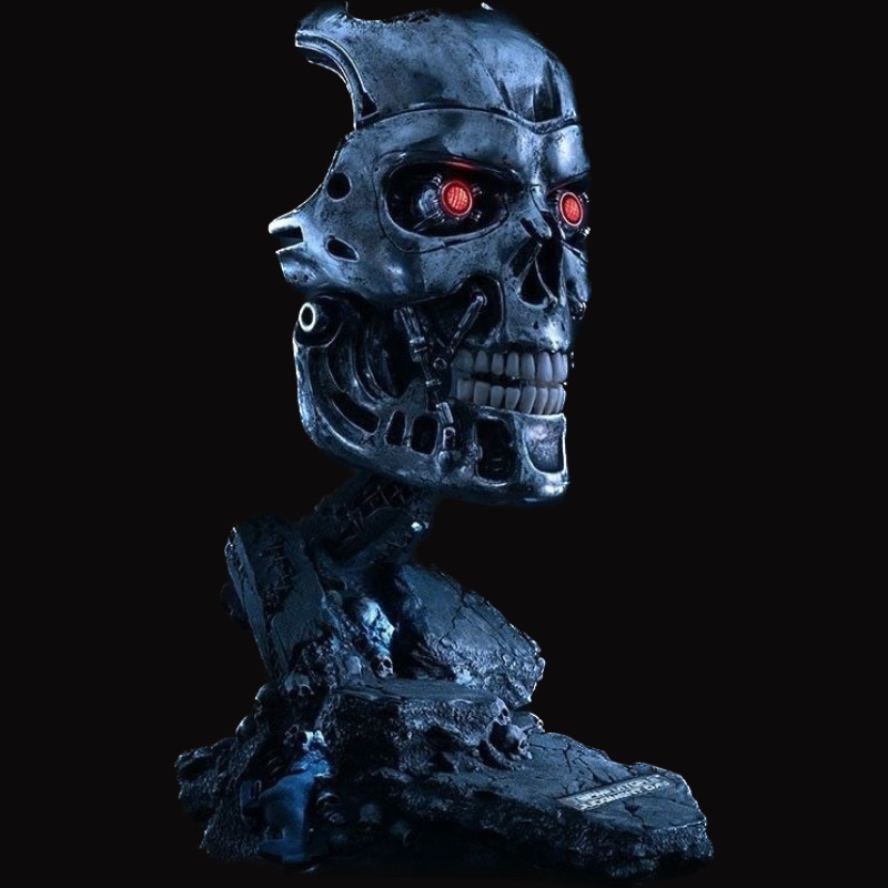 Terminator Endoskeleton T-800 bust hand painted custom figur | Inspire ...