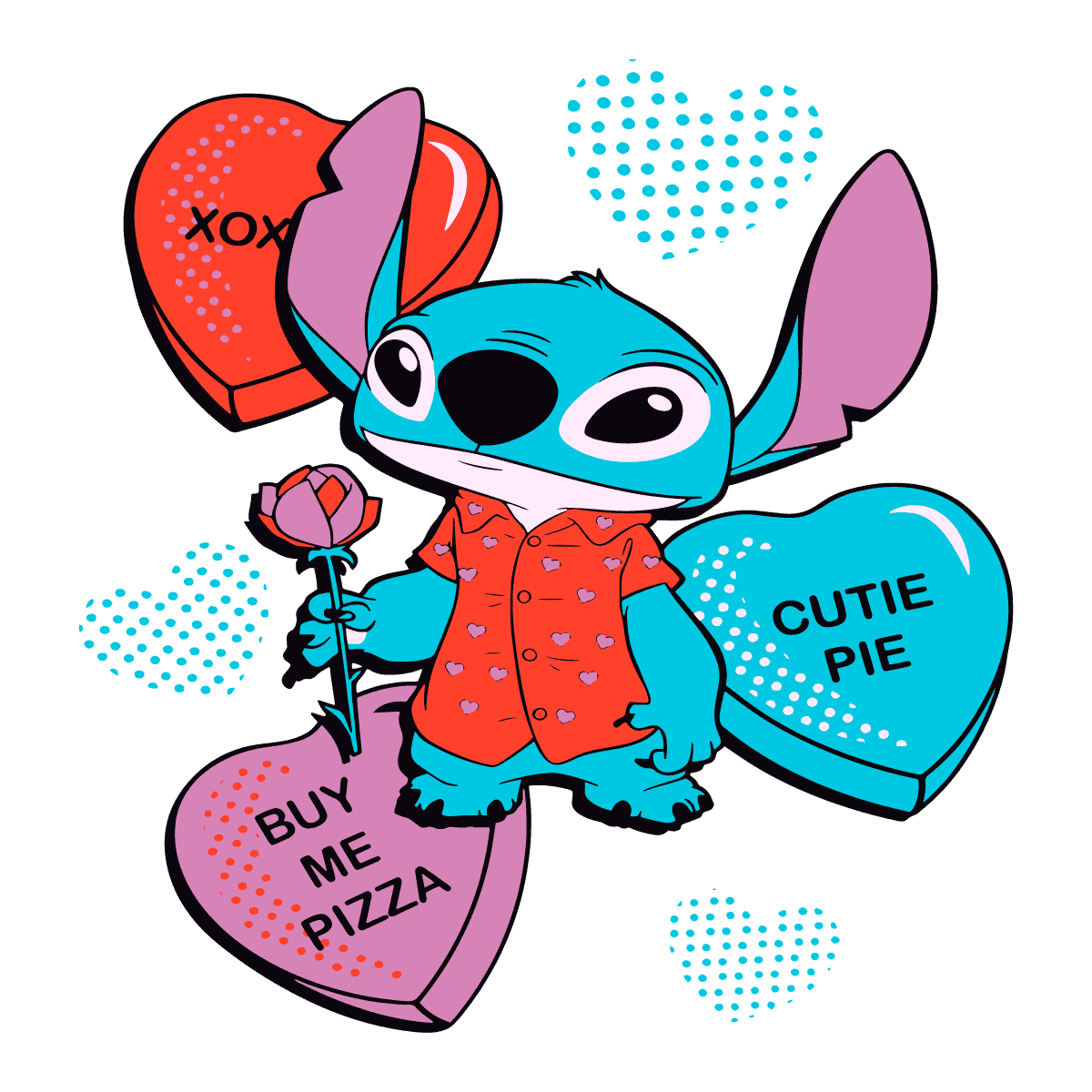 Funny Stitch Buy Me Pizza Xoxo SVG - Inspire Uplift