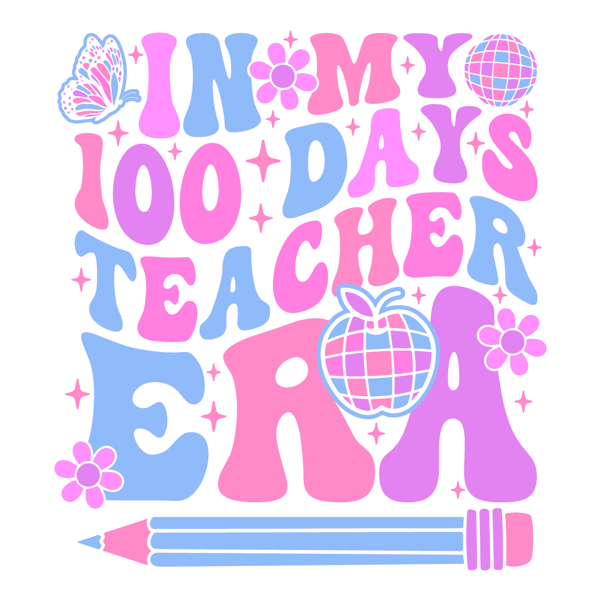 Retro In My 100 Days Teacher Era SVG | Inspire Uplift