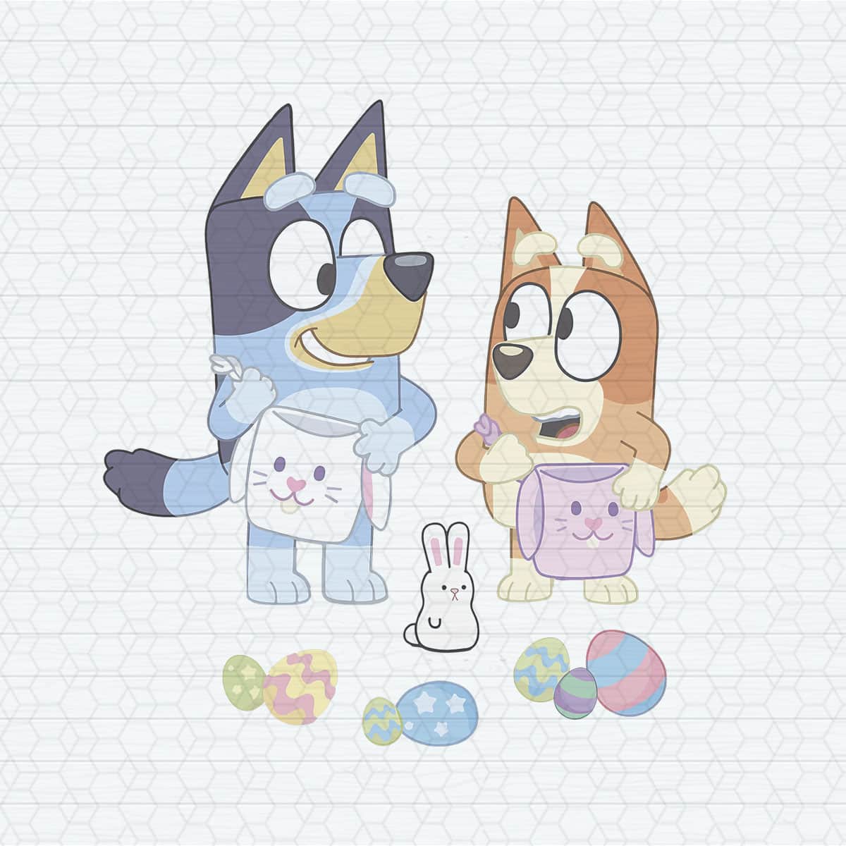 Groovy Bluey Bingo Easter Eggs PNG - Inspire Uplift