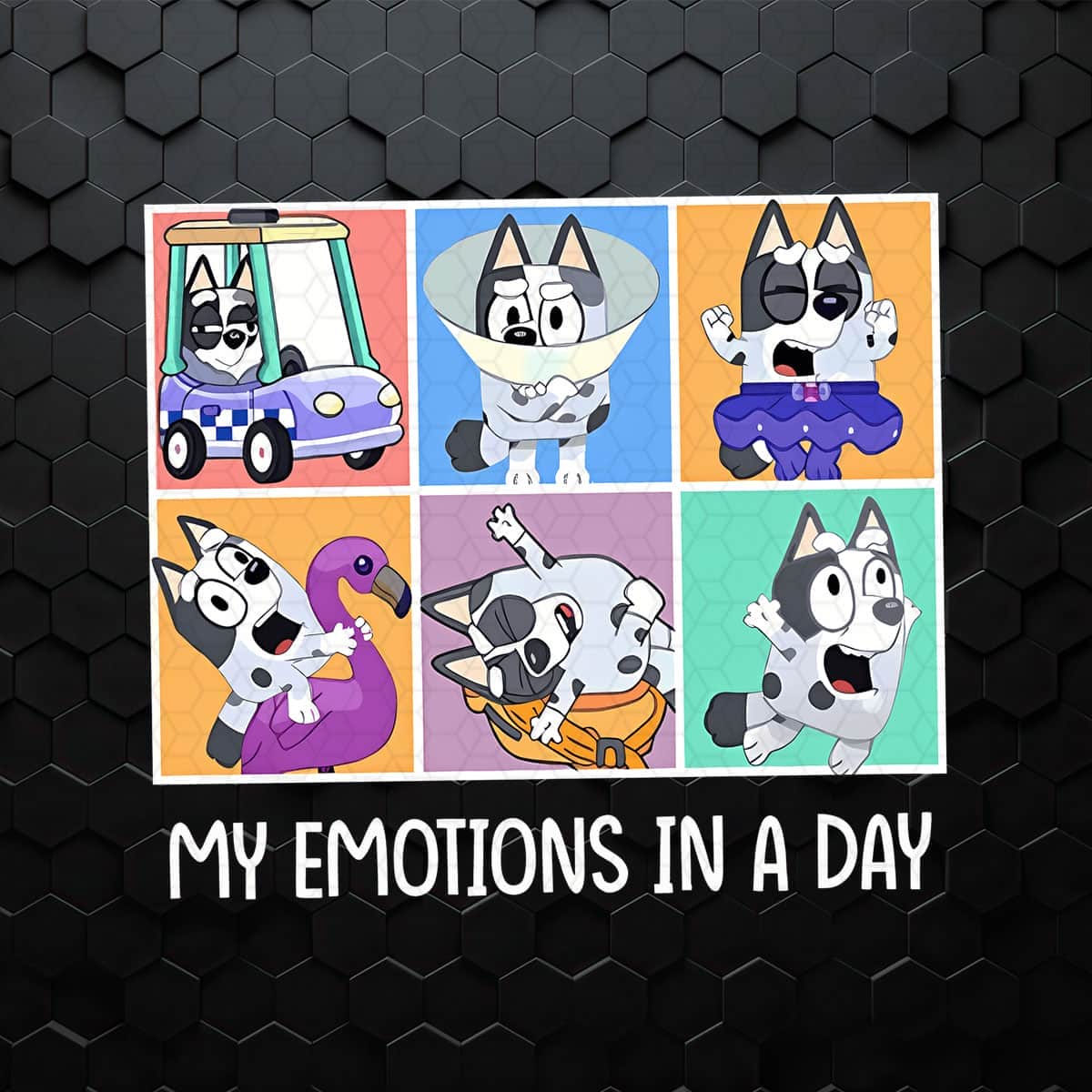 Bluey Muffin My Emotions In A Day PNG | Inspire Uplift