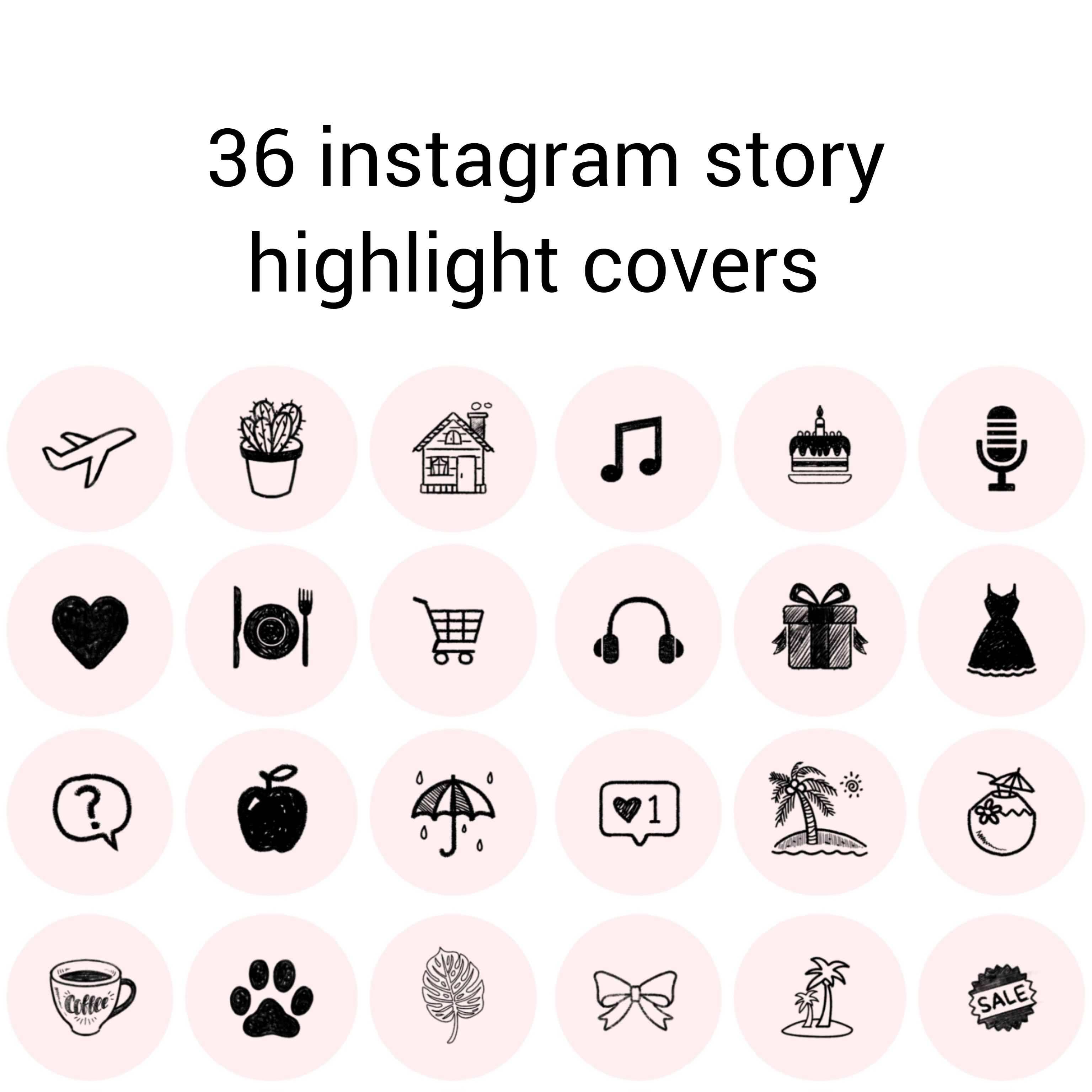36 Pink and Black Lifestyle Instagram Highlight Icons. Minim | Inspire ...