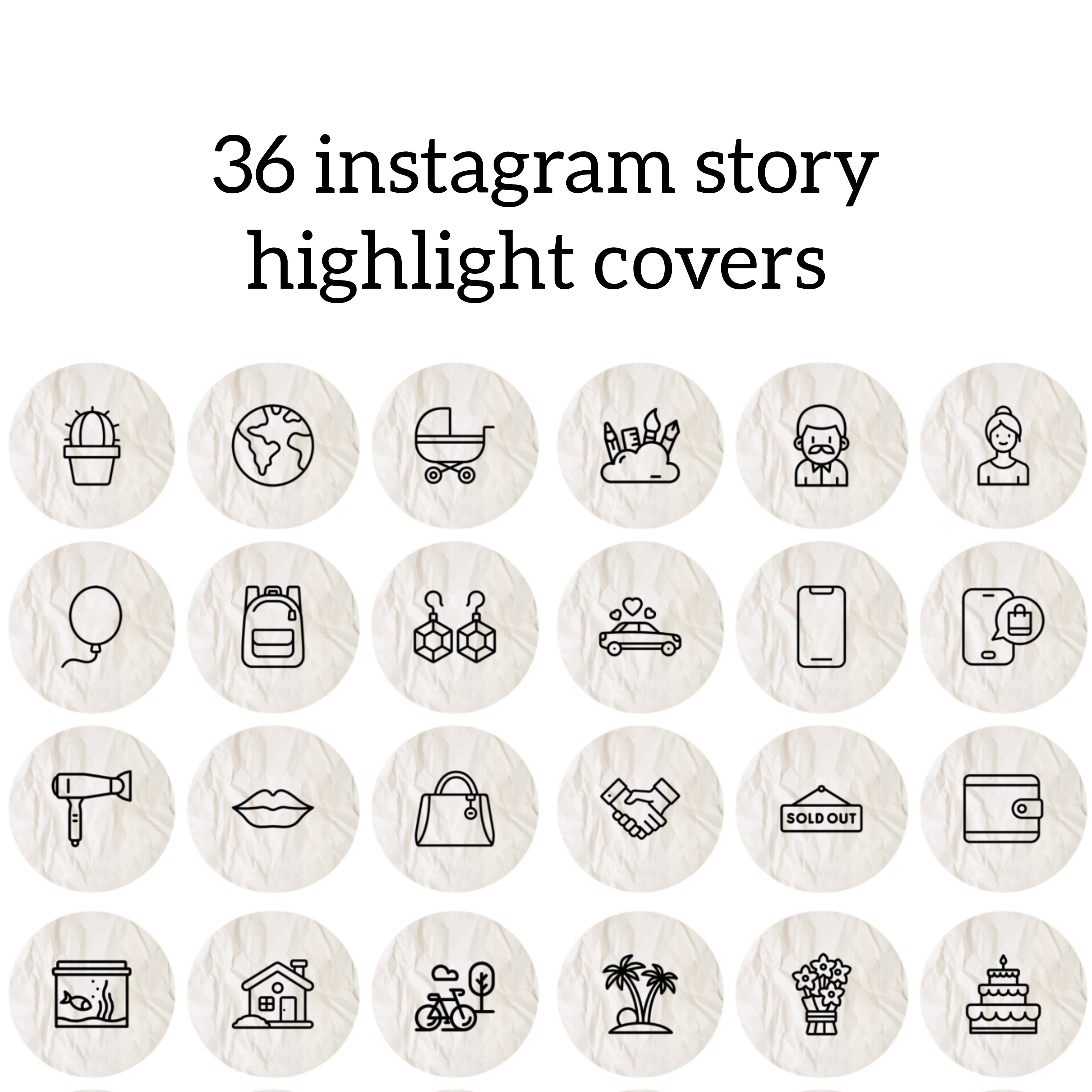 36 Beige Lifestyle Instagram Highlight Icons. Sketch Instagr | Inspire ...