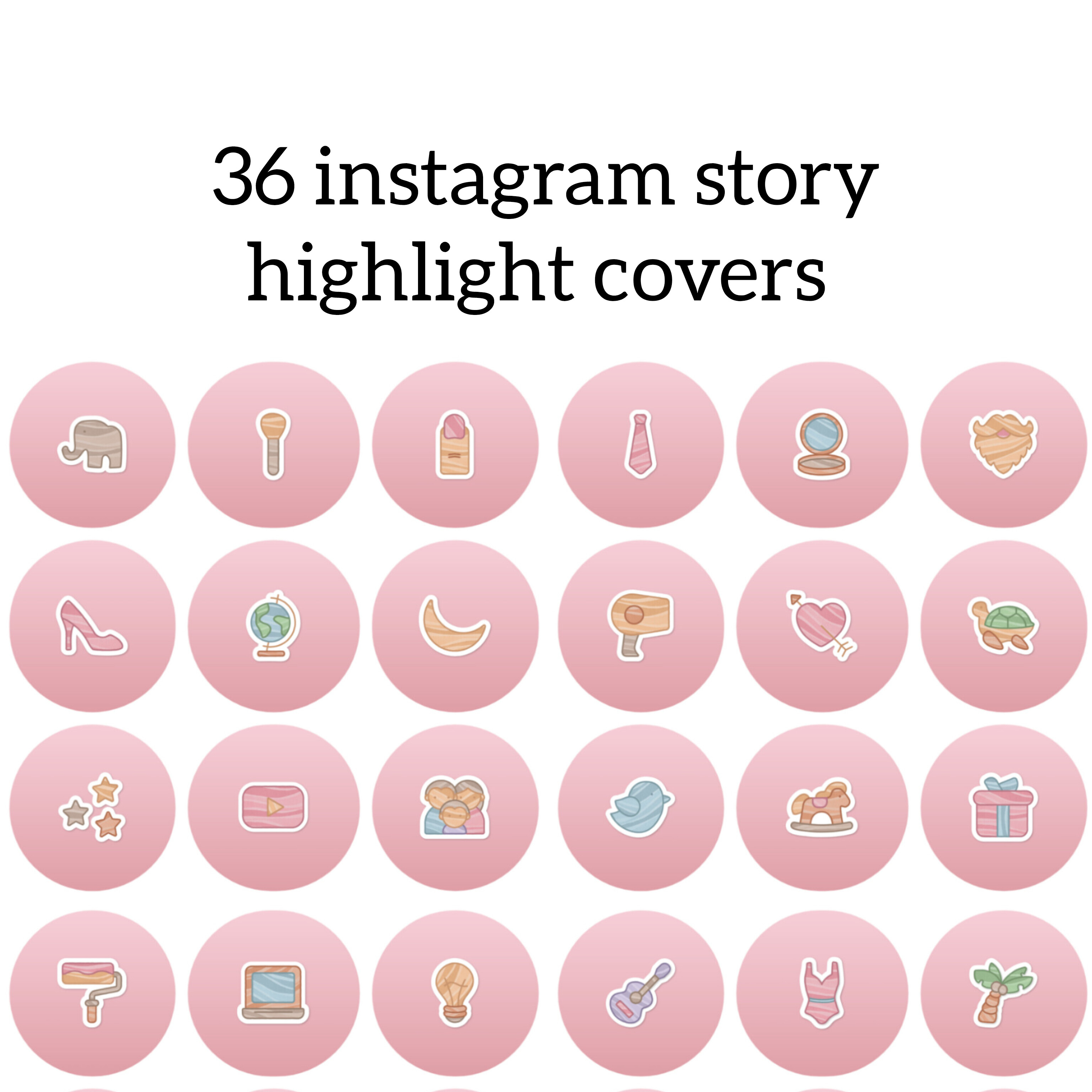 36 Colors Instagram Highlight Icons. Pink Instagram Highligh | Inspire ...