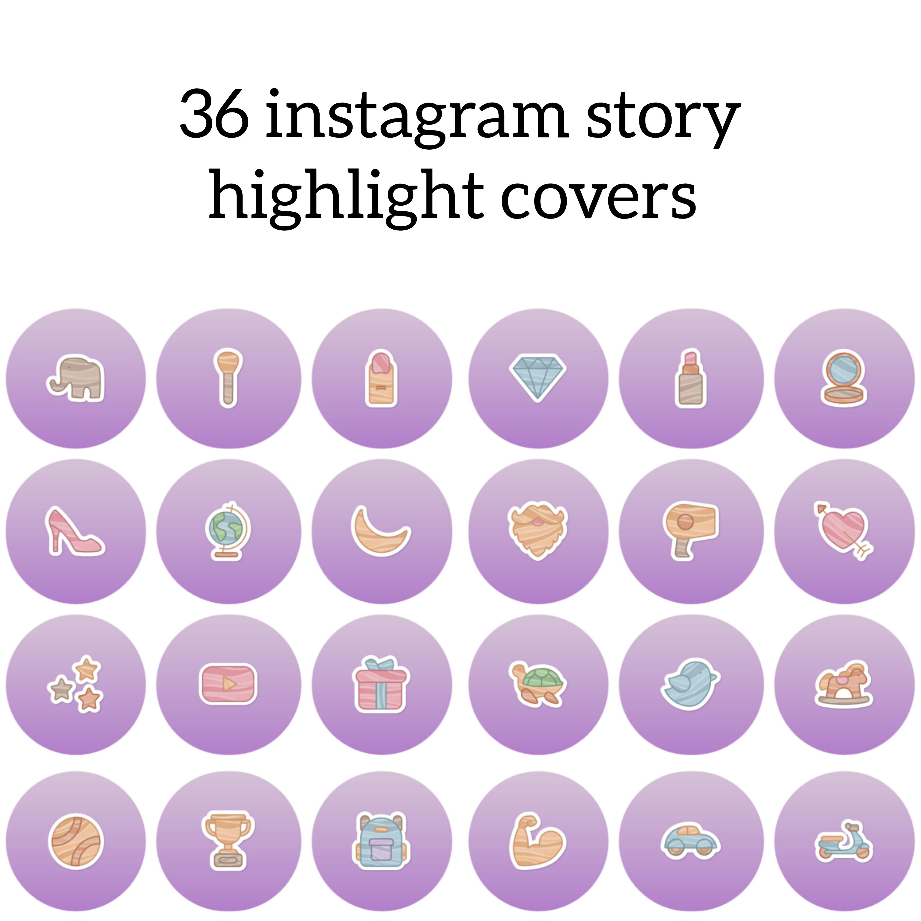 36 Colors Instagram Highlight Icons. Purple Instagram Highli | Inspire ...