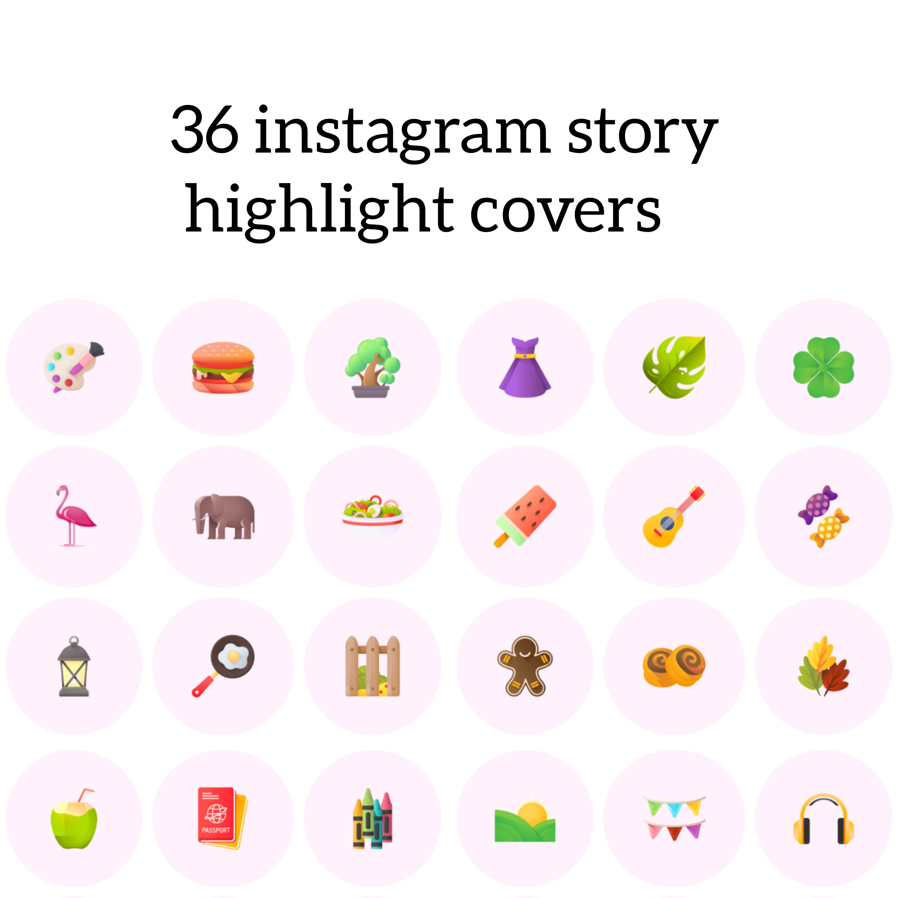 36 Realistic Instagram Highlight Icons. Lifestyle Pink Insta | Inspire ...