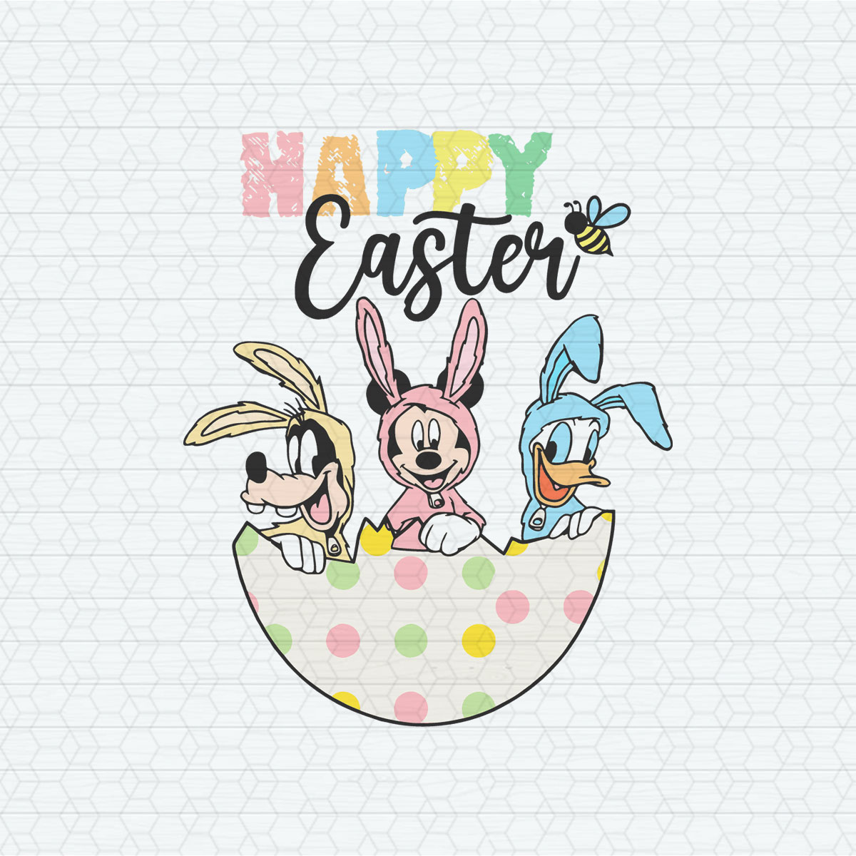 Mickey Donald Goofy Happy Easter Day SVG | Inspire Uplift