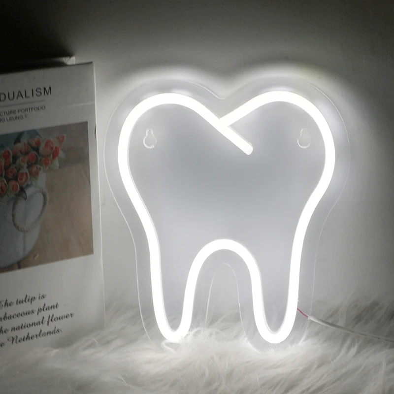 LED Tooth Neon Sign Light Party Table Neon Sign for Shop Win | Inspire ...