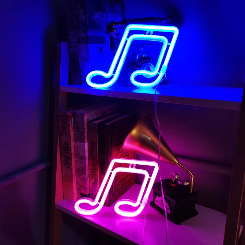 LED Musical Note Neon Light Festival Atmosphere Decoration N | Inspire ...
