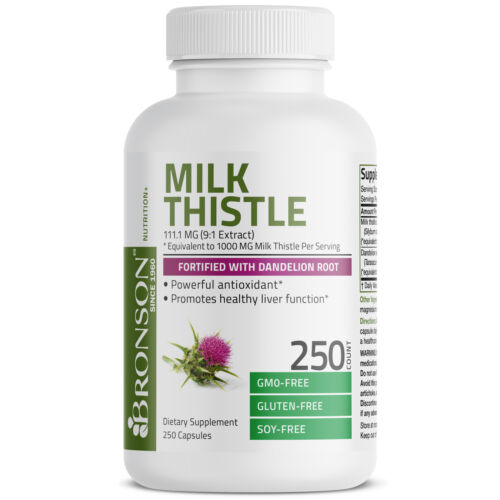 Milk Thistle 1000mg (Silymarin) w/ Dandelion Root Liver Supp | Inspire ...