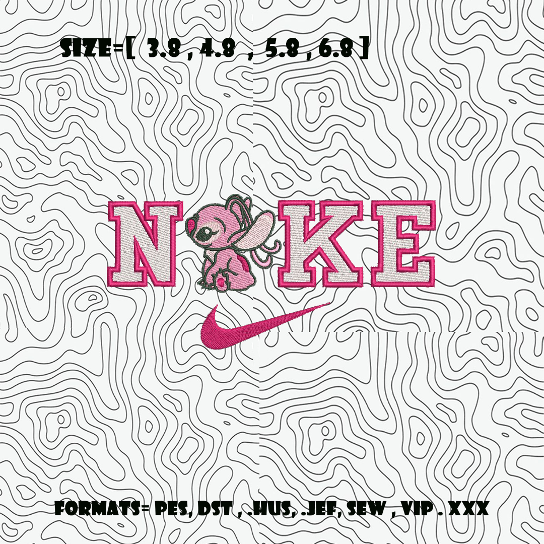 Stitch pink nike embroidery design, Stitch embroidery, Nike | Inspire ...