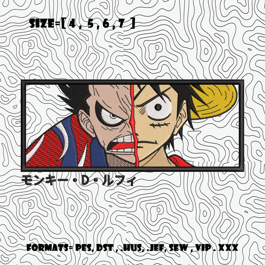 Luffy gear 4 X Luffy embroidery design, one piece embroidery | Inspire ...