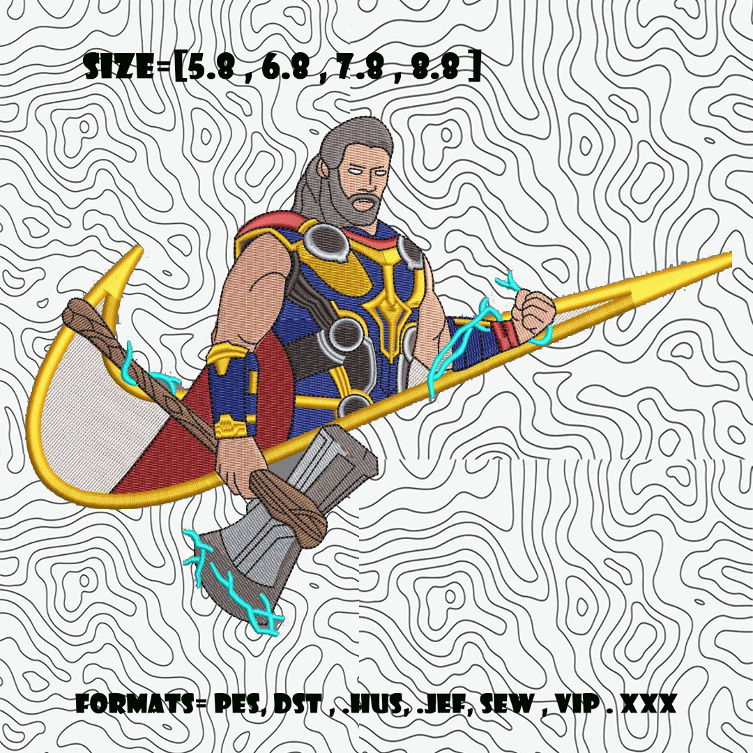 Thor Embroidery Design File, Marvel Embroidery Design, Machi | Inspire ...
