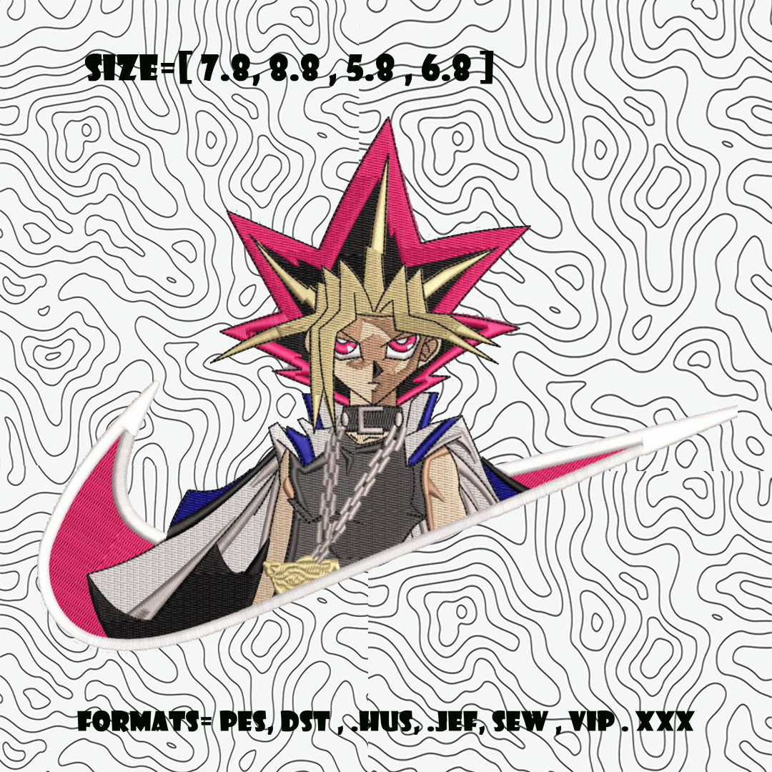 Yugi Muto Embroidery Design File, YuGiOh Yu-Gi-Oh Anime Embr | Inspire ...