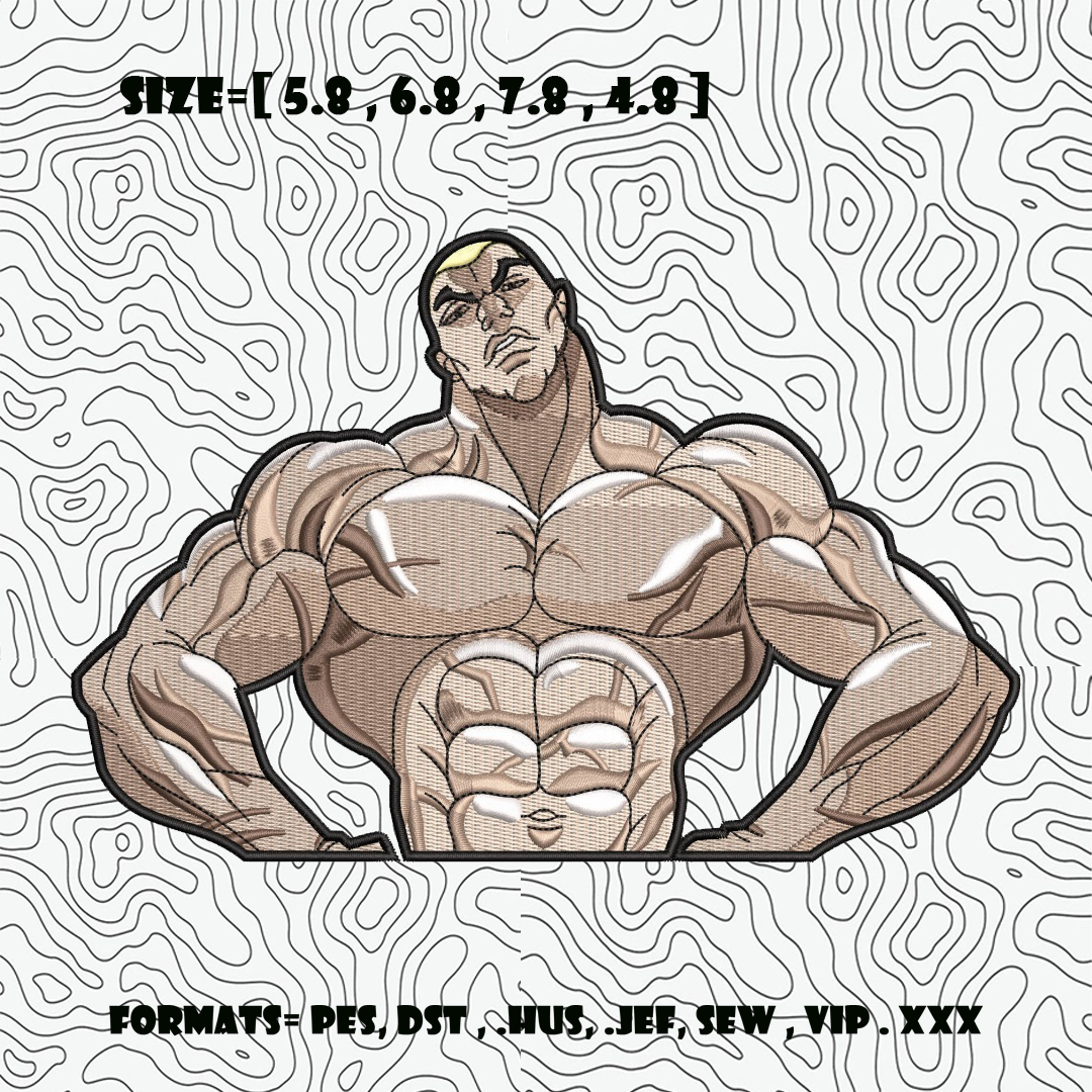 Jack hanma embroidery design, Baki embroidery, Anime design, | Inspire ...