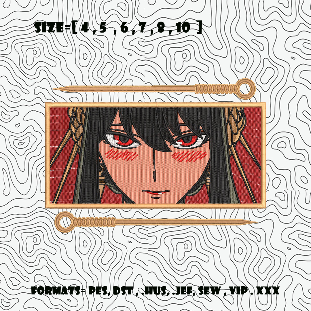 Yor Forger Embroidery Design, Spy X Family Embroidery Design | Inspire ...