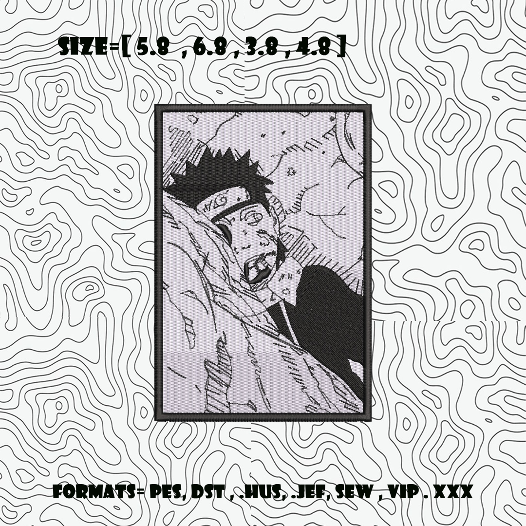 Obito Embroidery Design File, Naruto Anime Embroidery Design | Inspire ...